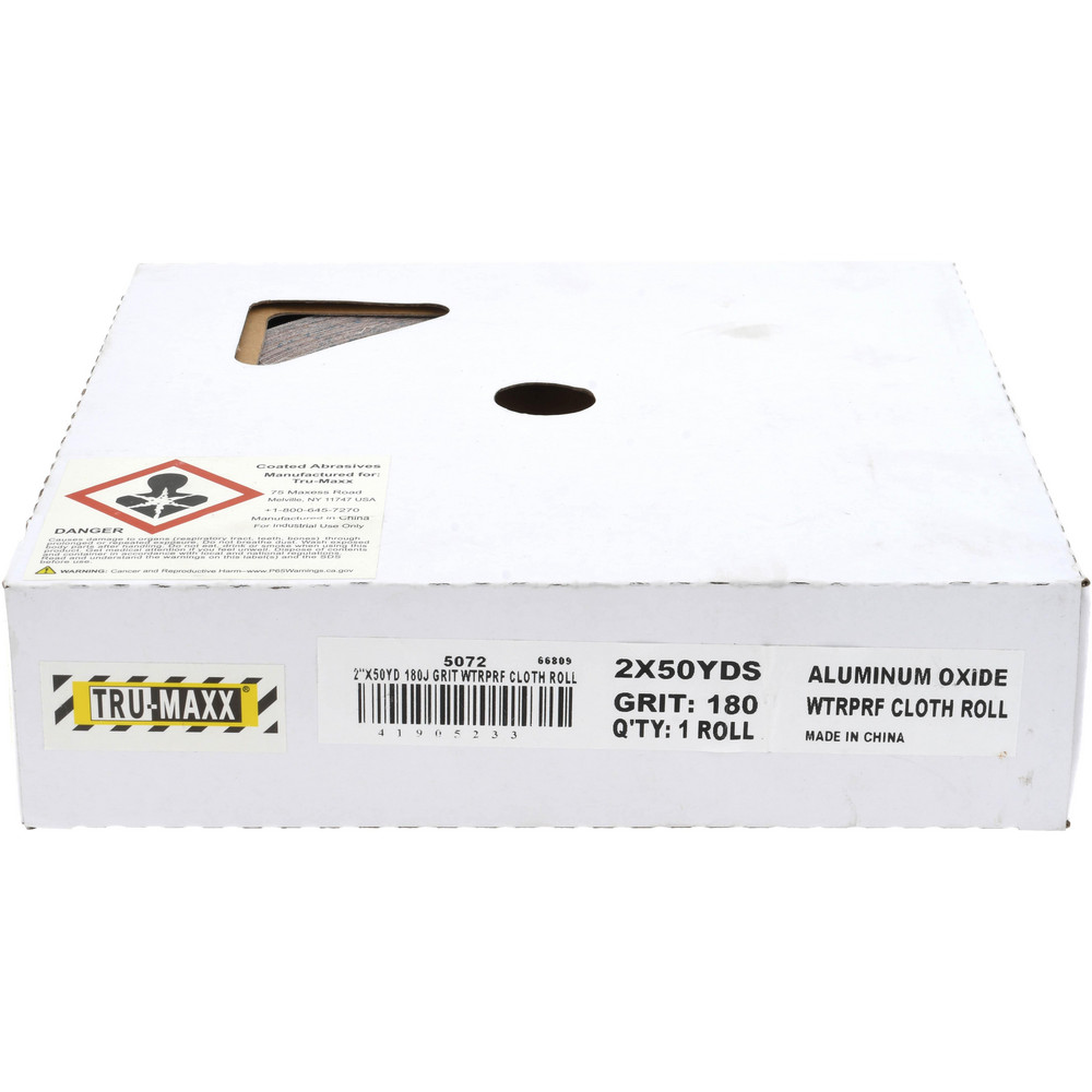 Tru-Maxx - 2" x 50 Yd 180 Grit Aluminum Oxide Shop Roll | MSC Direct