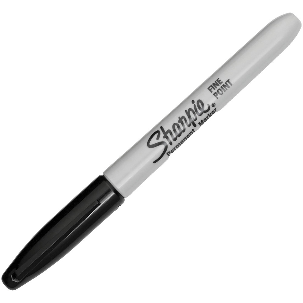 Sharpie - Fine Point Permanent: Jet Black, Solvent-Based, Point Tip ...