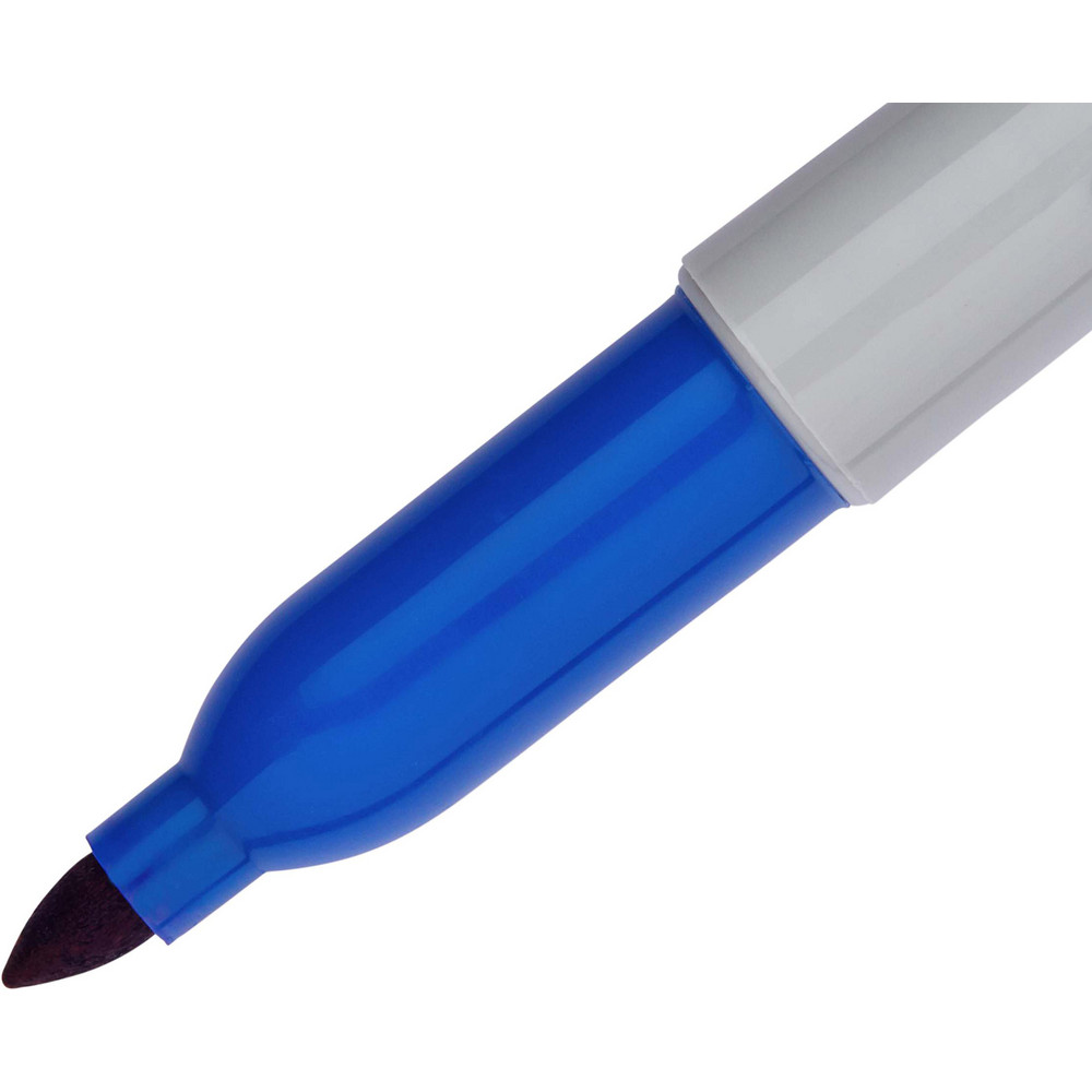 Sharpie - Fine Point Permanent: Blue, Solvent-Based, Point Tip | MSC Direct