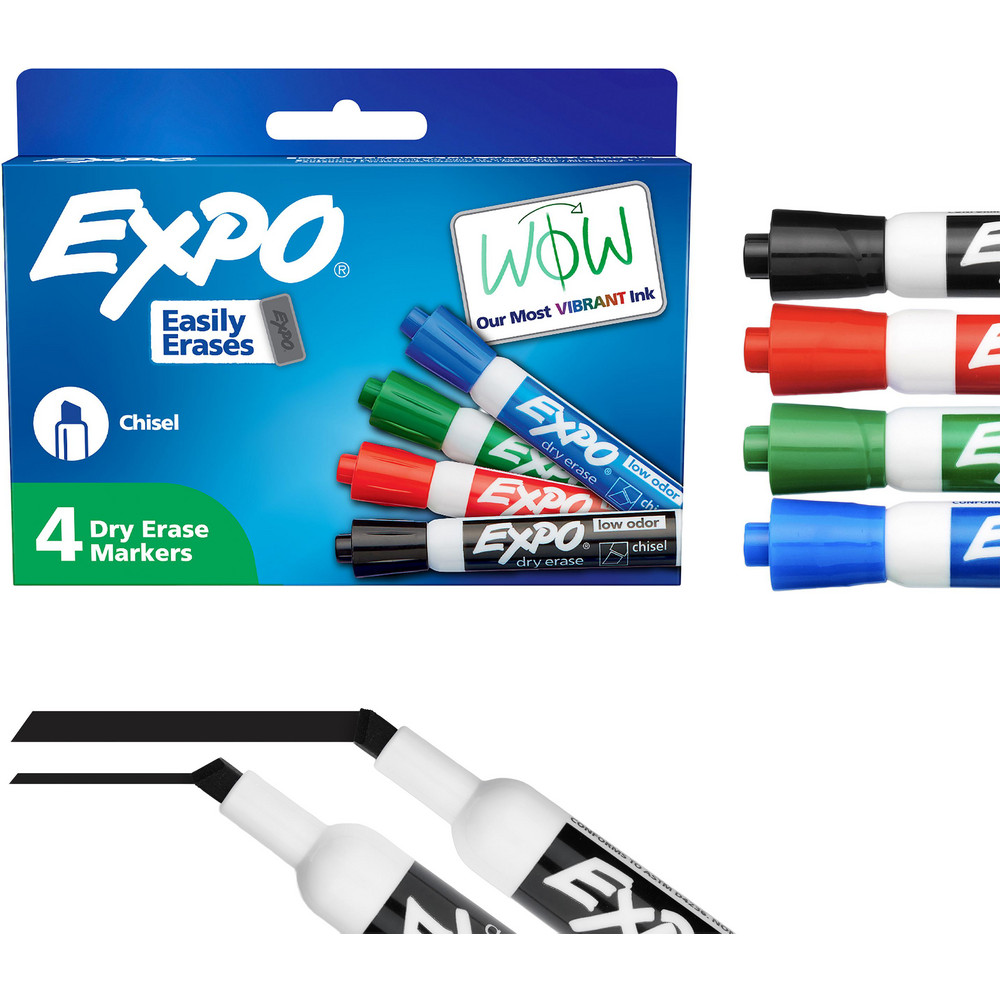 Expo - Dry Erase Markers & Accessories: Color: Black, Red, Green, Blue ...
