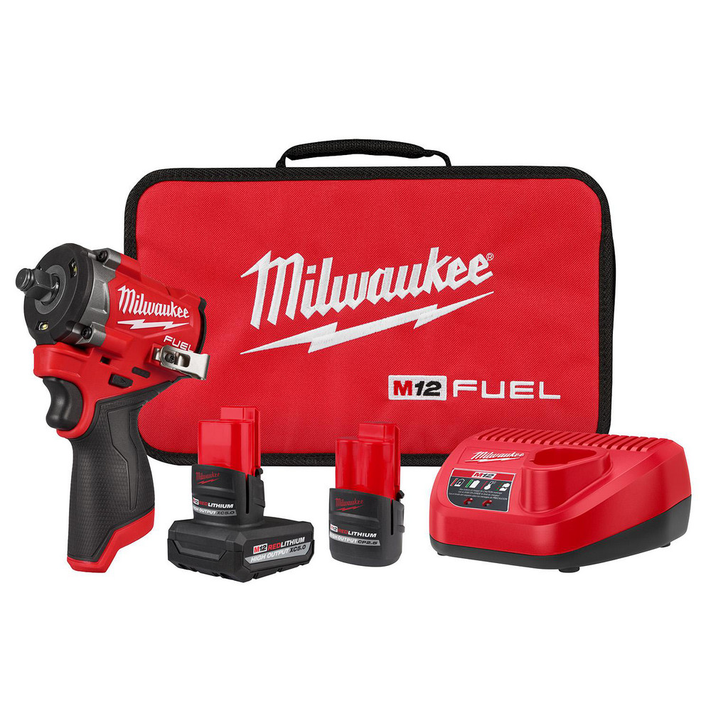 Milwaukee Tool - Cordless Impact Wrench: 12V, 1/2" Drive, 0 to 3,200 ...