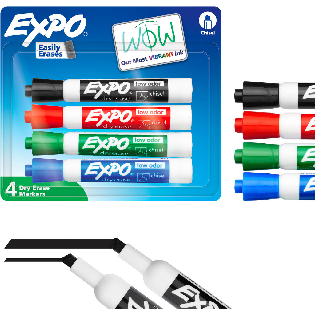 Expo - Dry Erase Markers & Accessories: Color: Black, Red, Green, Blue ...