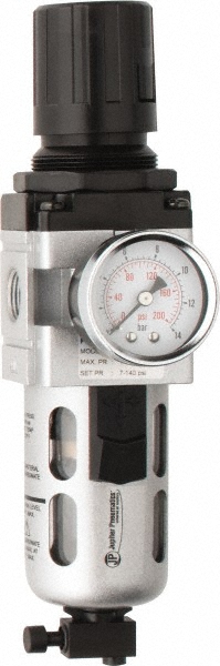PRO-SOURCE - 3/8 NPT Intermediate 1 Pc Filter/Regulator FRL Unit with Pressure Gauge - 42007419 ...