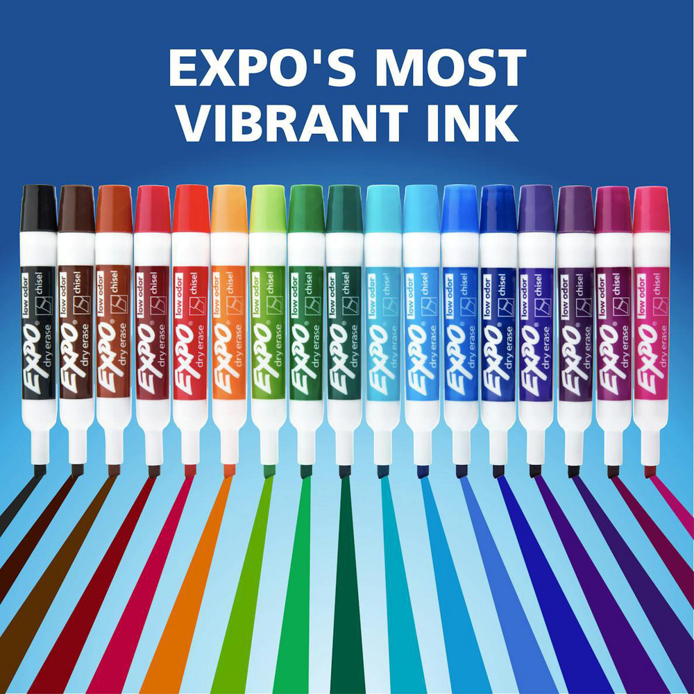 Expo - Dry Erase Markers & Accessories: Color: Black; Tip Type: Chisel ...