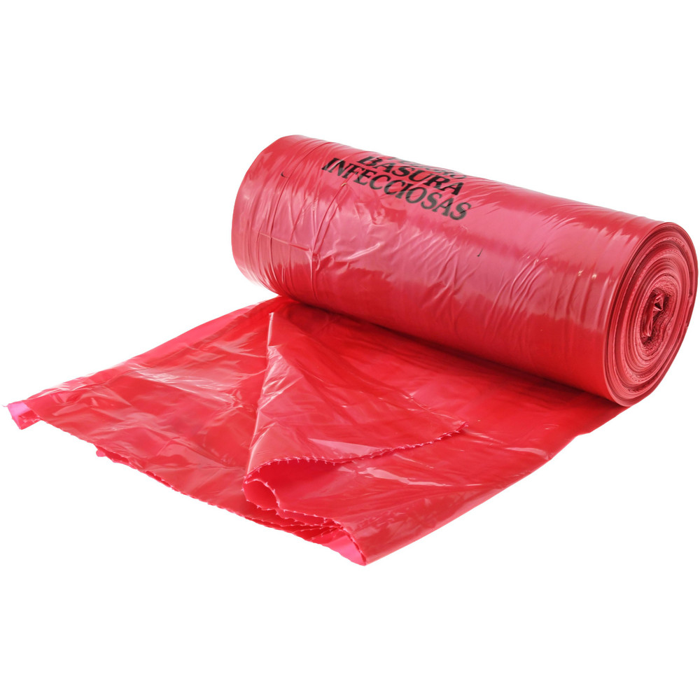 PRO-SOURCE - Pack of (150) 45 Gal Capacity, Red, Hazardous Waste Bags ...