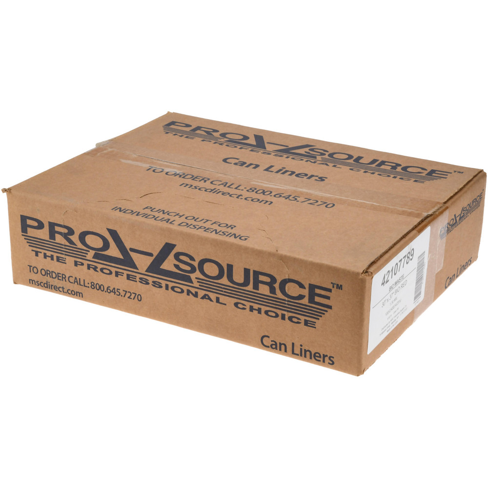 PRO-SOURCE - Pack of (100) 30 Gal Capacity, Red, Hazardous Waste Bags ...
