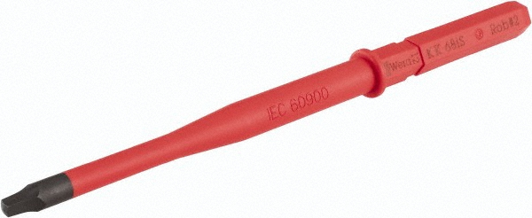 Wera - Square Screwdriver Insert Bit: #2 Point, 9 mm Drive | MSC Direct