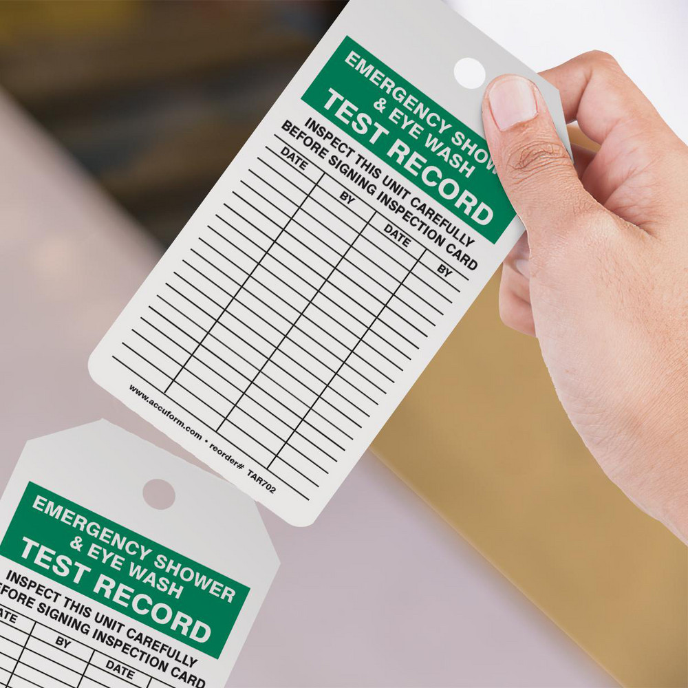 AccuformNMC - Inspection Tag: Rectangle, 6-1/4" High, Synthetic Paper ...