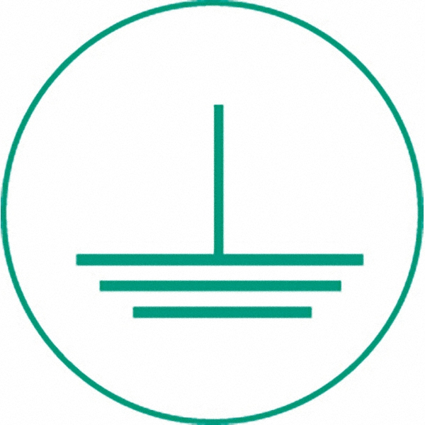 Panduit - Safety Label: "Ground Symbol", Round, 0.75" Dia | MSC Direct