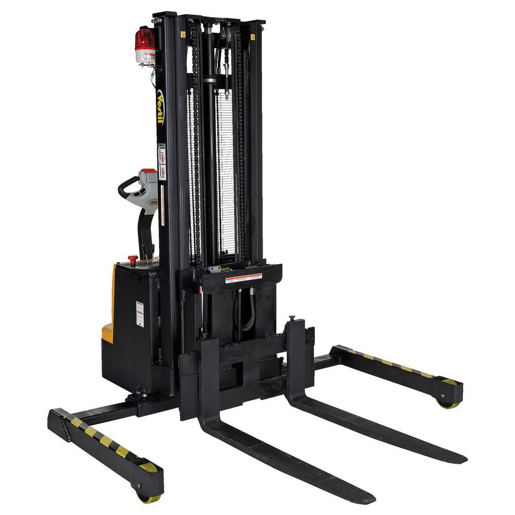 Vestil - 1,500 Lb Capacity, 118" Lift Height, Battery Operated Stacker ...