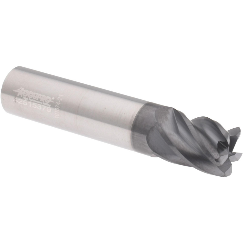 Widia - Corner Radius End Mill: 1/2" Dia, 5/8" LOC, 0.0600" Radius, 5 ...