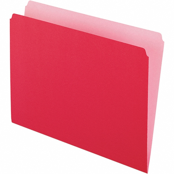Pendaflex - File Folders with Top Tab: Letter, Red, 100/Pack | MSC Direct