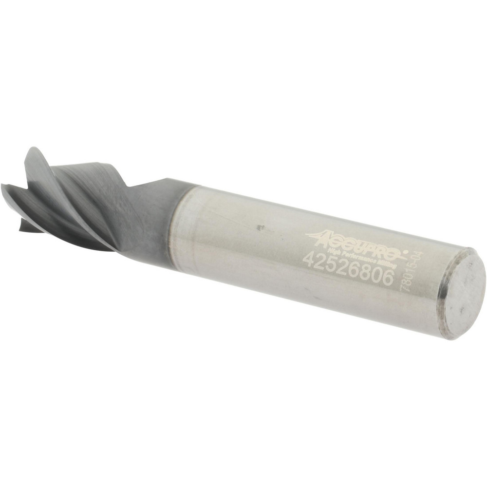 Accupro - Roughing & Finishing End Mill: 7/16" Dia, 4 Flute, Solid ...