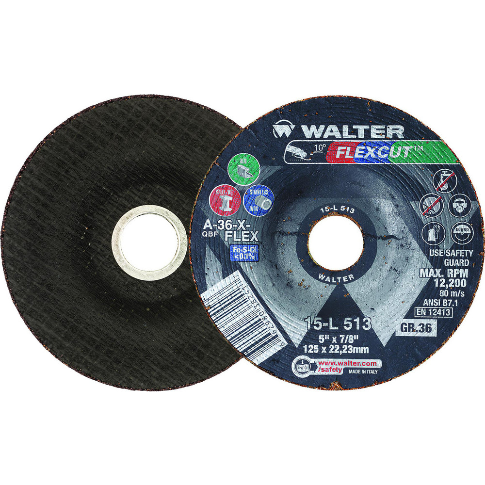 WALTER Surface Technologies - Depressed-Center Wheel: Type 29, 5" Dia ...