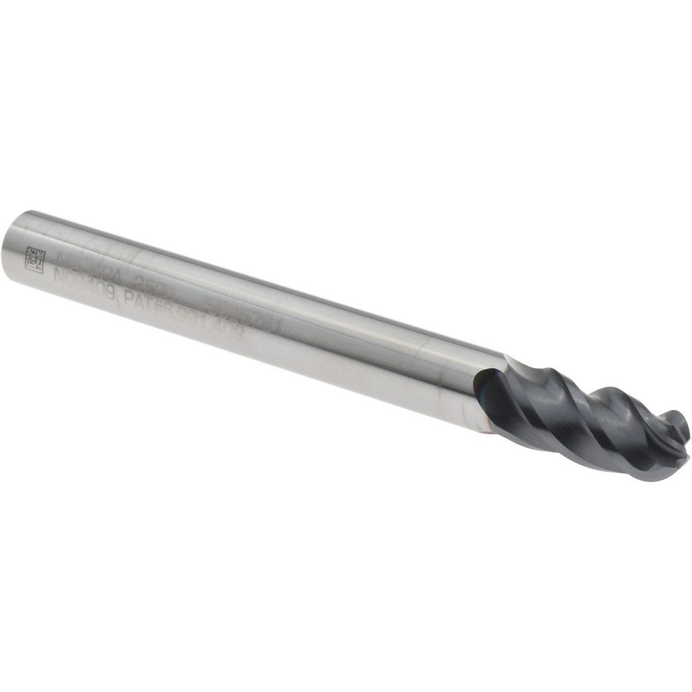 Seco - Ball End Mill: 1/4" Dia, 1/2" LOC, 4 Flute, Solid Carbide | MSC ...