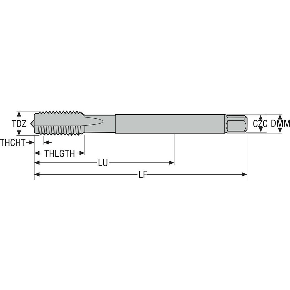 Seco - Straight Flute Tap: M36x4 Metric, 4 Flute, Modified Bottoming ...