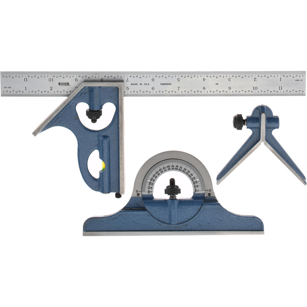 SPI - 4 Piece, 12" Combination Square Set | MSC Direct