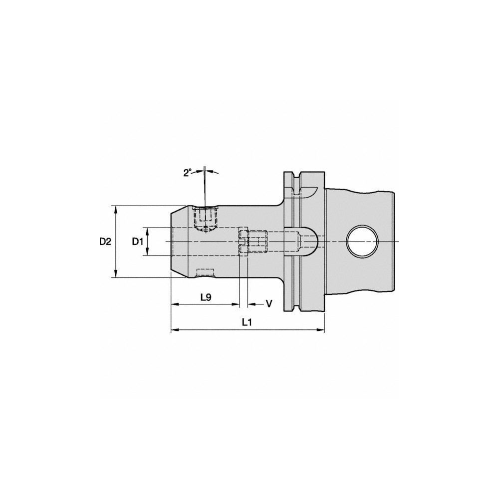 Kennametal - Whistle Notch Adapter: 8 mm Hole Dia, 90 mm Projection, 2 ...