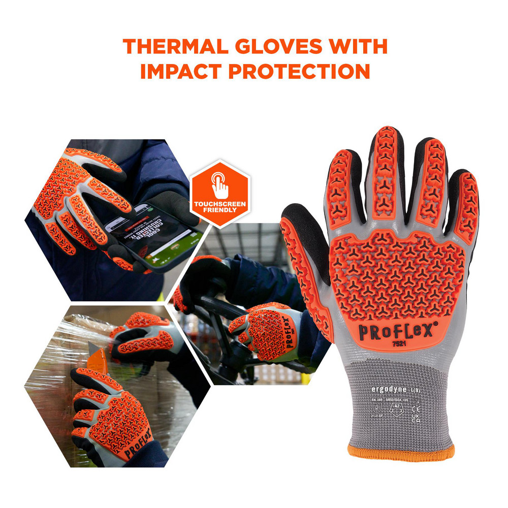 Ergodyne - Work Gloves: Proflex® 7521, Size Large, Nitrile-Coated ...