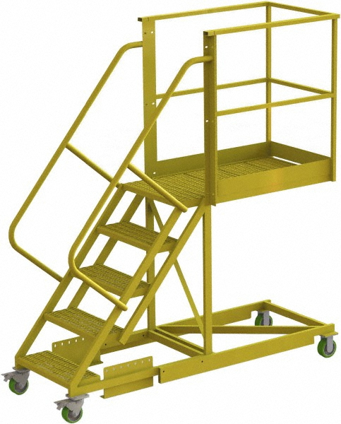 TRI-ARC - Steel Cantilever Rolling Ladder: 300 lb Capacity, 5 Step ...