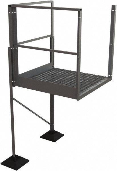 TRI-ARC - 1-Step Aluminum Turn Platform: 500 lb Capacity, 36" Platform ...