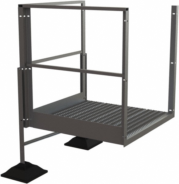 TRI-ARC - 1-Step Aluminum Turn Platform: 500 lb Capacity, 36" Platform ...