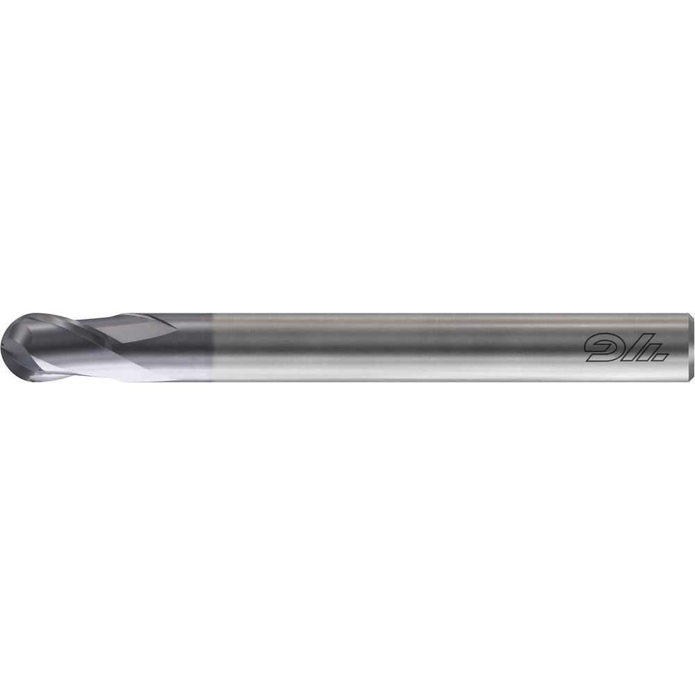 YG-1 - Alu-Power Ball End Mill: 1/4" Dia, 7/32" LOC, 2 Flute, Solid ...