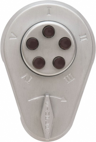 Kaba Access - 1-3/8 to 1-1/2" Door Thickness, Zamak Finish, Push Button ...