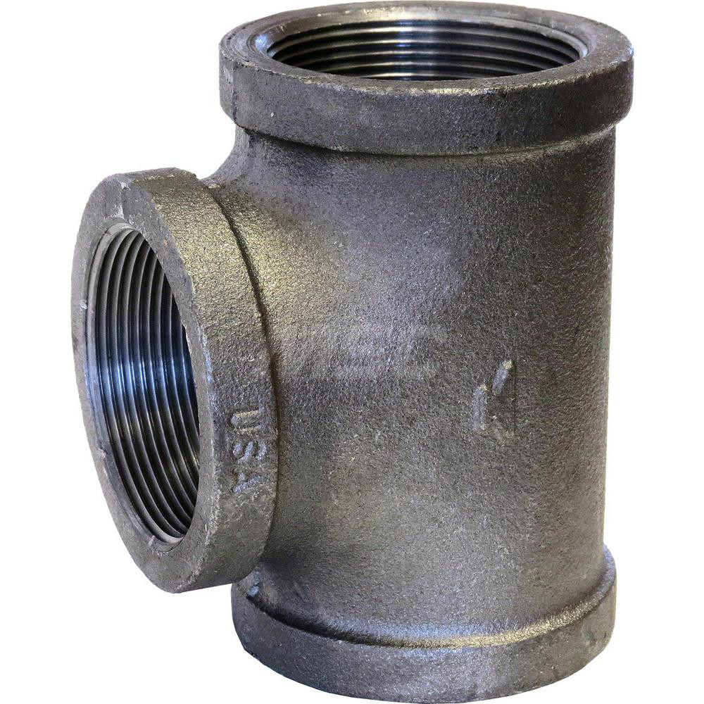 Anvil - Black Tee: 6", 150 psi, Thread x Thread | MSC Direct