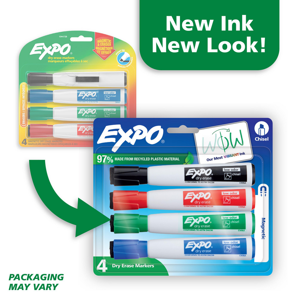 Expo - Dry Erase Markers & Accessories: Color: Black, Red, Green, Blue ...