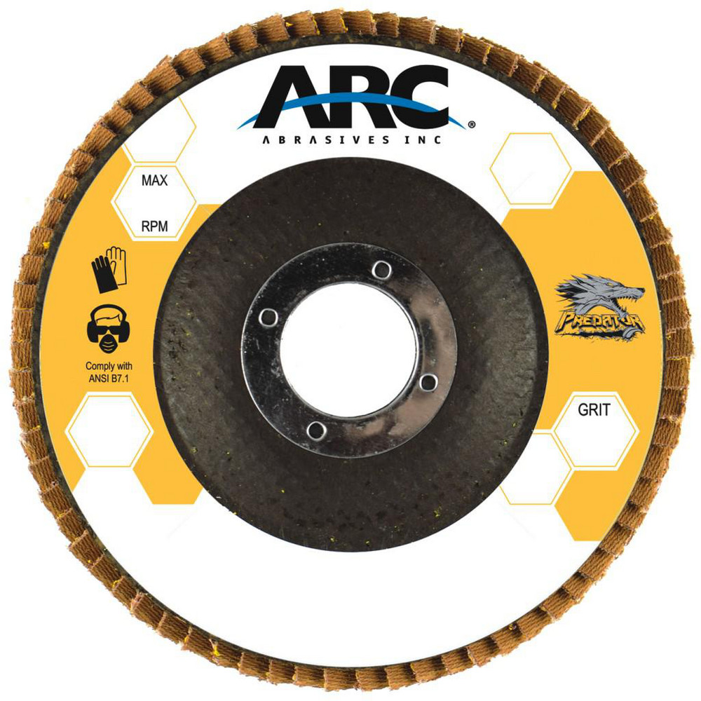 ARC Abrasives - Flap Disc: 7" Dia, 7/8" Hole, 40 Grit, Ceramic Alumina ...