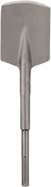 DeWALT - Hammer & Chipper Replacement Chisel: Spade, 4" Head Width, 16.6" OAL, 1-1/8" Shank Dia ...