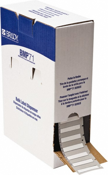 Brady - Label Maker Label: White, Heat Shrinkable Polyolefin, 336" OAL ...