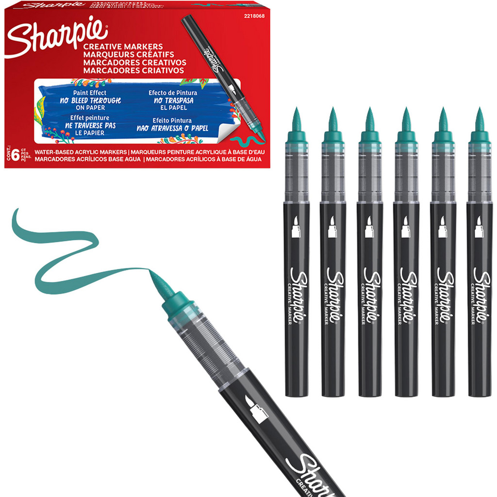 Sharpie - Paint: Emerald Green, Water-Based, Brush Tip | MSC Direct