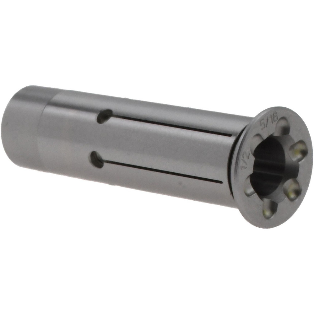 Schunk - Hydraulic Chuck Sleeve: 5/16" ID, 1/2" OD, 0.6496" Head Dia ...