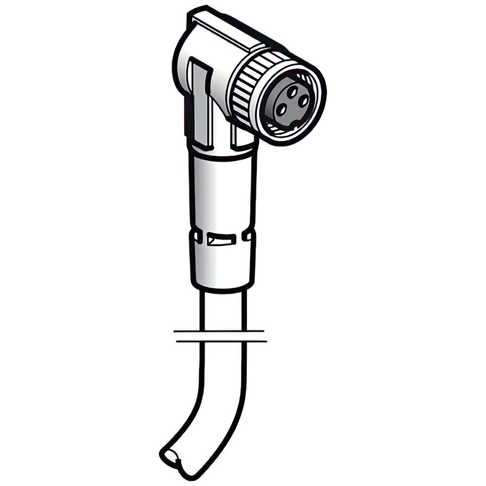 Telemecanique Sensors - 4 Amp, M8 3 Pin Elbowed Female Cordset Sensor ...