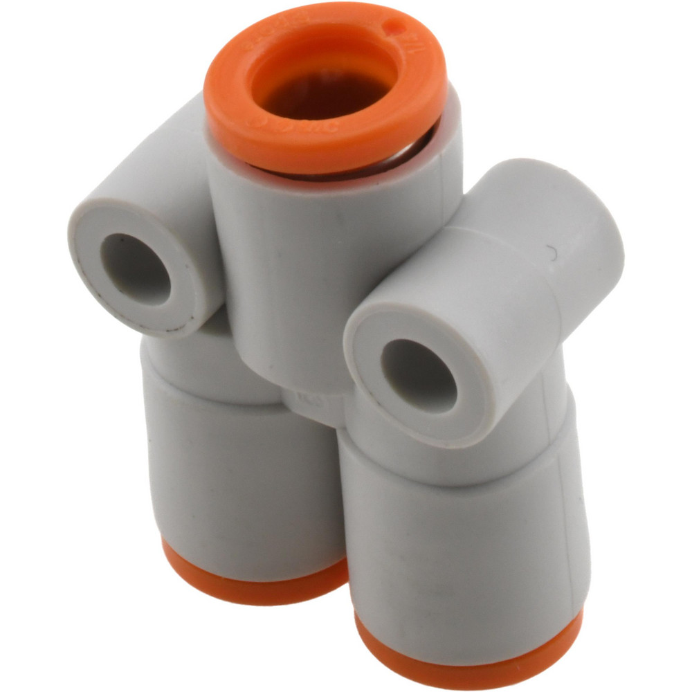 SMC PNEUMATICS - Push-to-Connect Push-to-Connect Fitting: Y Connector, 1/4" OD | MSC Direct