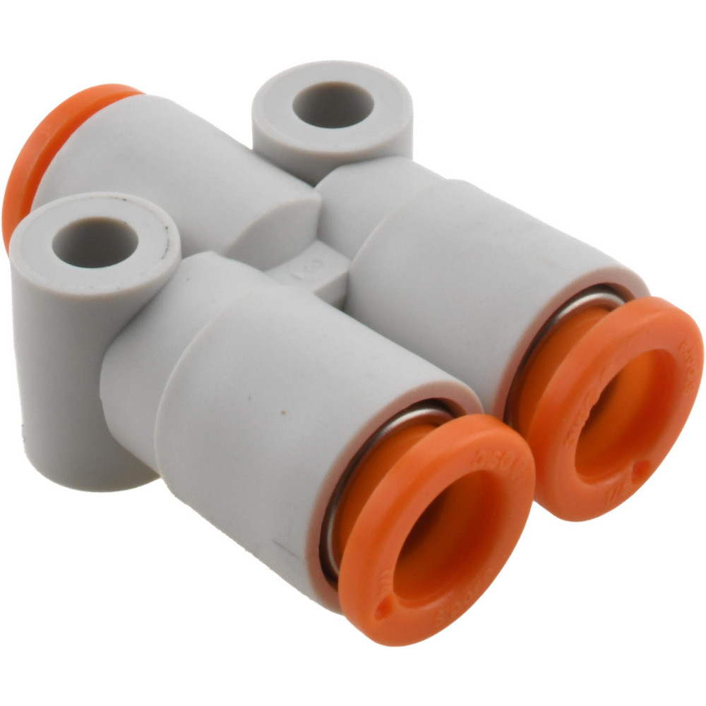 SMC PNEUMATICS - Push-to-Connect Push-to-Connect Fitting: Y Connector, 1/4" OD | MSC Direct