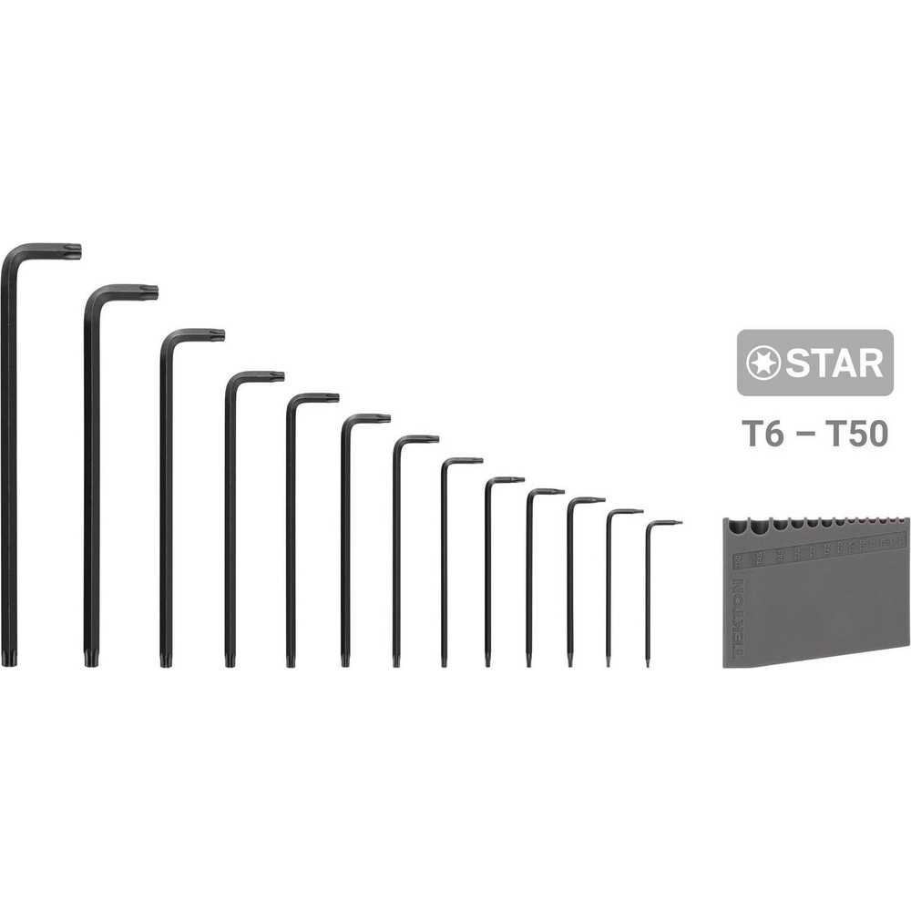 Tekton - Torx Key Sets: End Type: Torx; Torx Size: T6, T7, T8, T9, T50 ...