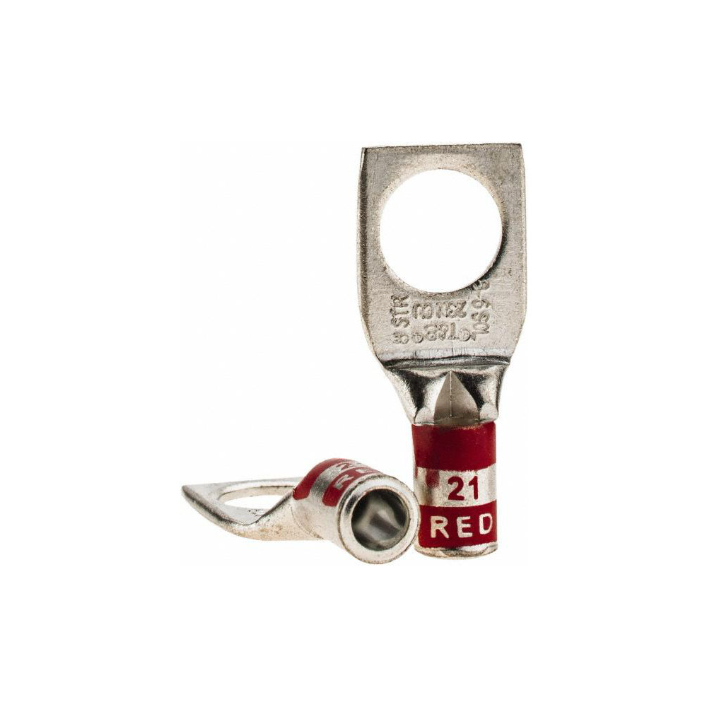 Value Collection - Square Ring Terminal: Non-Insulated, 8 AWG, Crimp ...