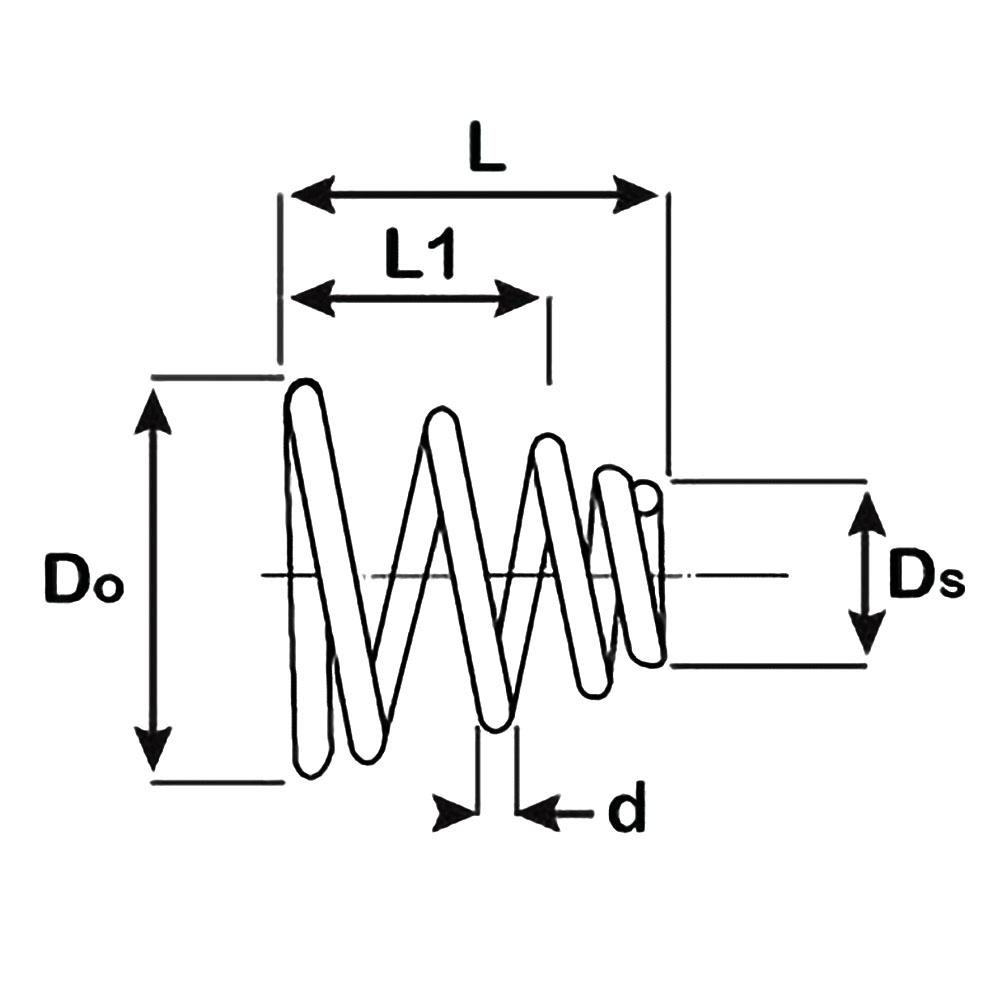 Associated Spring Raymond - Cone Compression Spring: 18.29 mm OD, 3/4 ...
