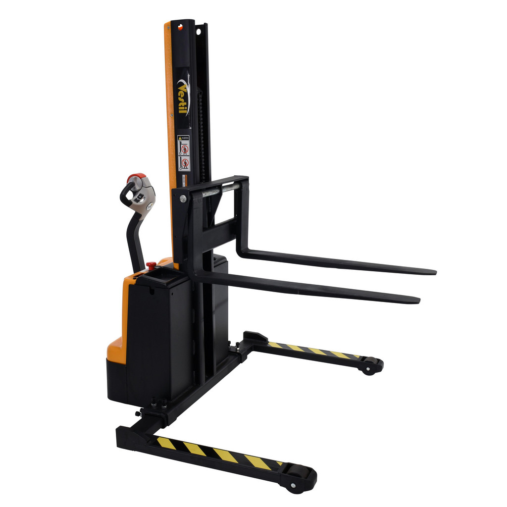 Vestil - 1,500 Lb Capacity, 64" Lift Height, Battery Operated Stacker ...