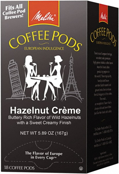 Melitta - Pack of 18, Hazelnut Coffee - 43883230 - MSC Industrial Supply