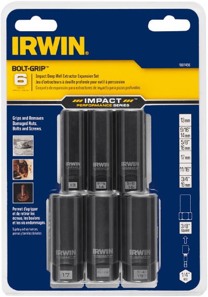 Irwin - 6 Piece Bolt Extractor Set - 43973528 - MSC Industrial Supply
