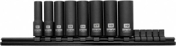 Irwin - Socket Set: Deep, Standard & Impact, 8 Pc, 3/8" Drive, 10.00 mm ...