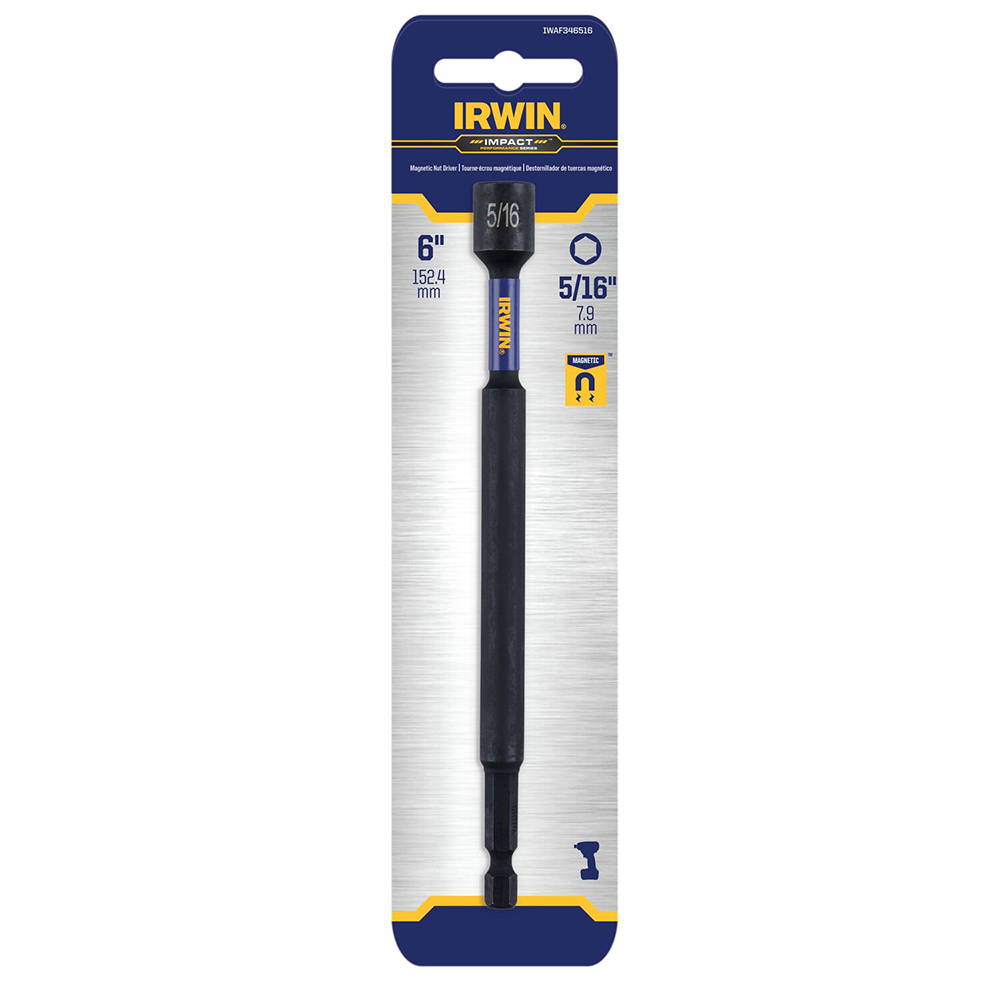 Irwin - Power Screwdriver Bit: Magnetic Nutsetter Bit, 5/16" Hex | MSC ...