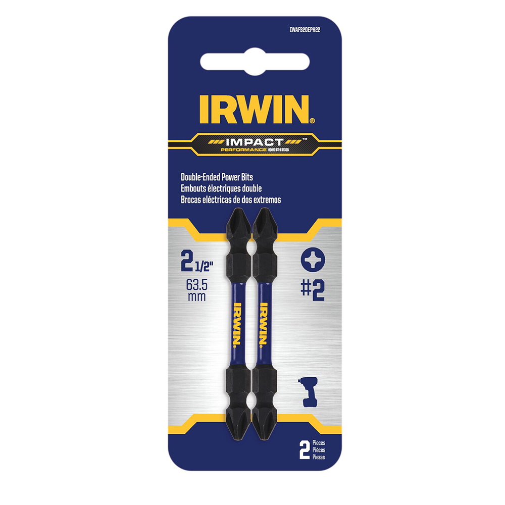 Irwin - Power Screwdriver Bit: D & E Phillips Bit, #2 x #2 Phillips ...