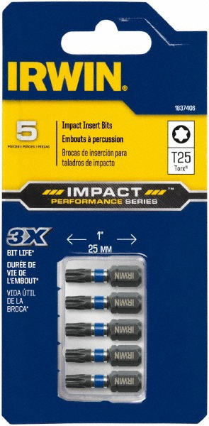 Irwin - 1/4" Drive T25 Torx® Screwdriver Bit | MSC Direct