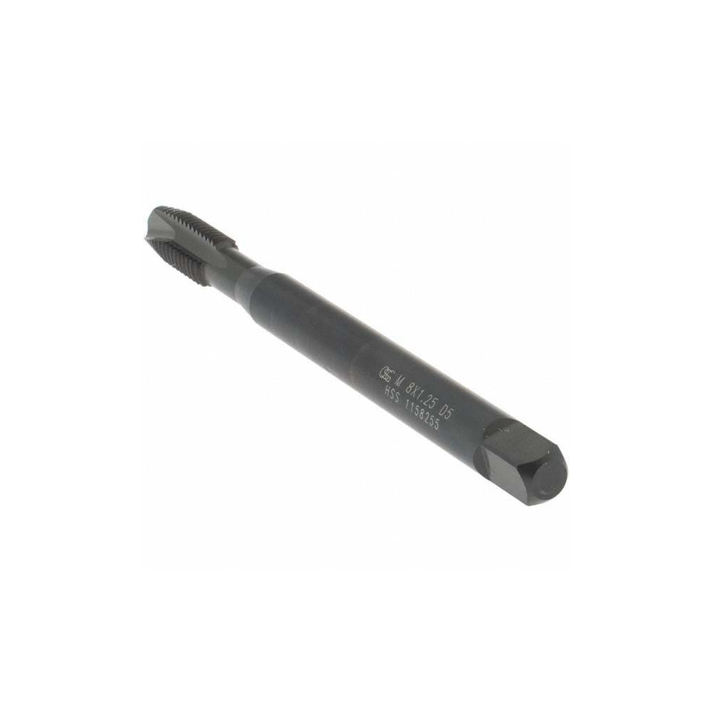OSG - Extension Tap: M8 x 1.25, 3 Flutes, D5, Oxide Finish, High Speed ...