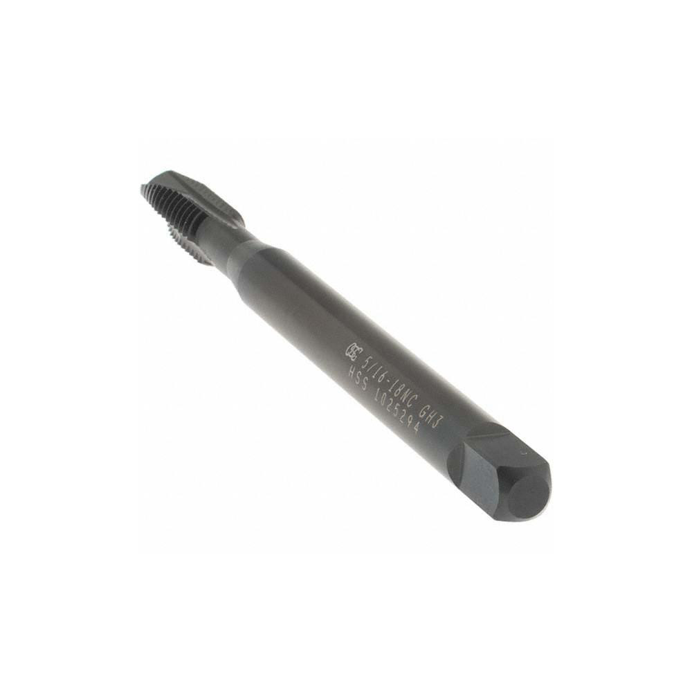 OSG - Extension Tap: 5/16-18, 3 Flutes, H3, Oxide Finish, High Speed ...